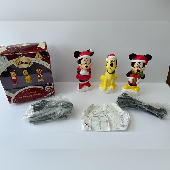 Disney | Holiday | Vintage Disney Mickey Minnie Pluto Lighted Pathway ...